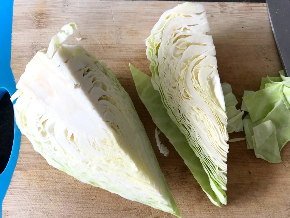 Easy Conehead Cabbage Salad with Pistachios - emkayskitchen