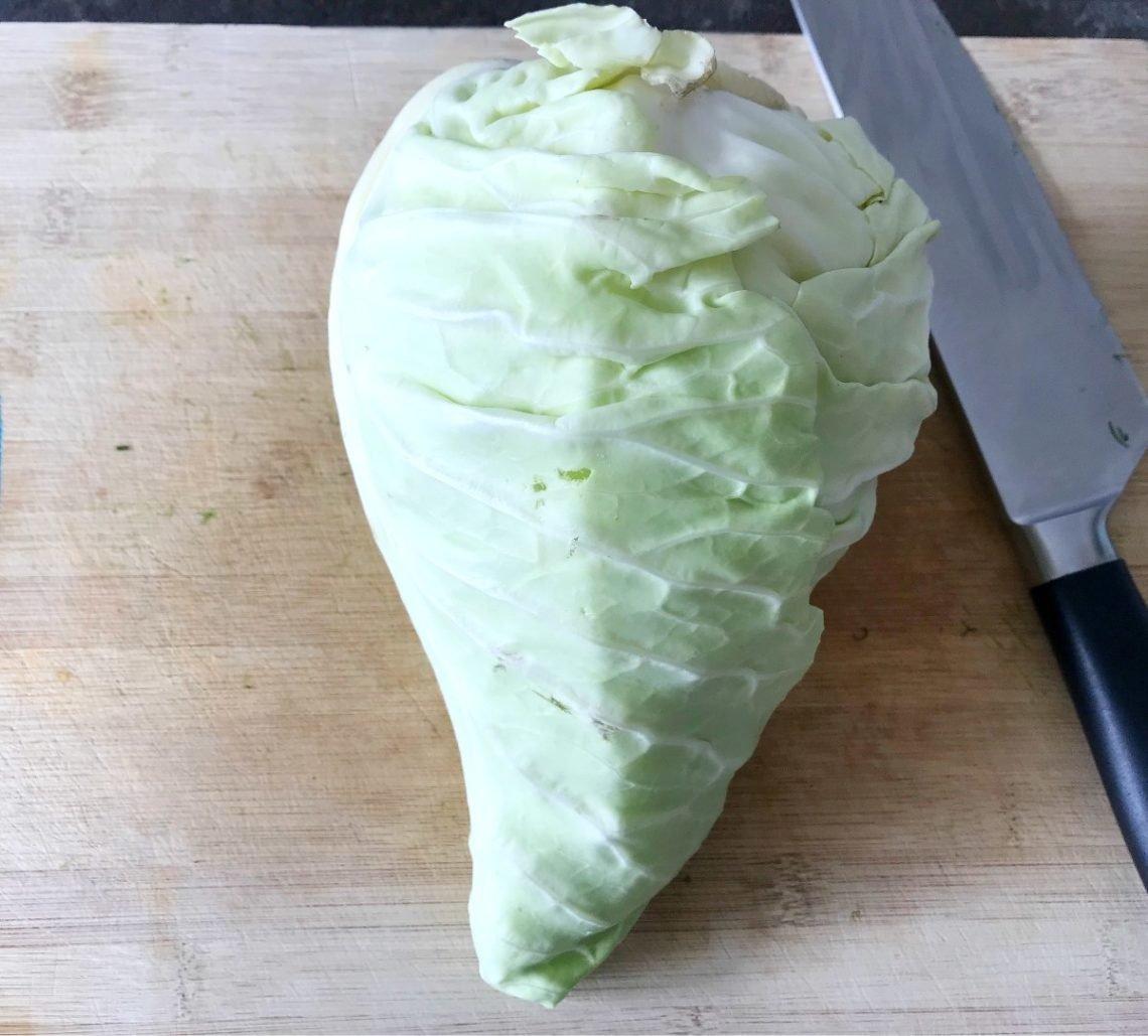 Easy Conehead Cabbage Salad with Pistachios - emkayskitchen