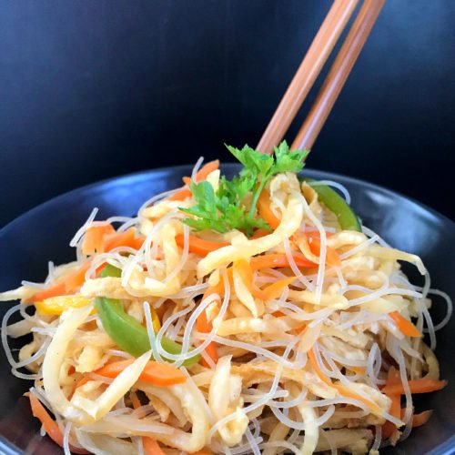 Funchoza - Delicious Cellophane Noodle Salad (Фунчоза) - emkayskitchen